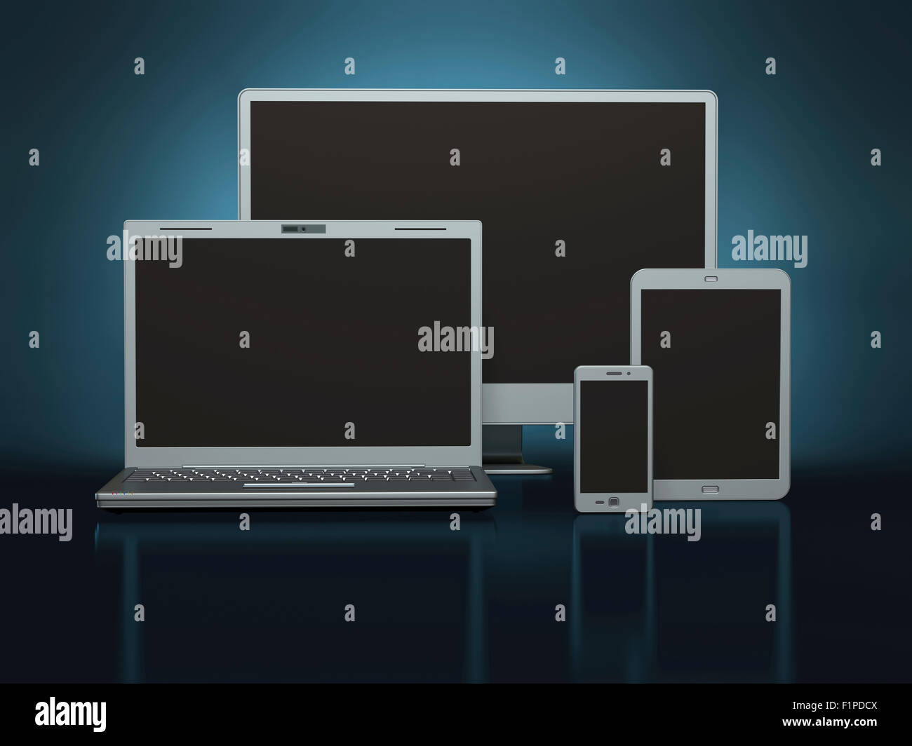 Digital devices, computer illustration Stock Photo - Alamy