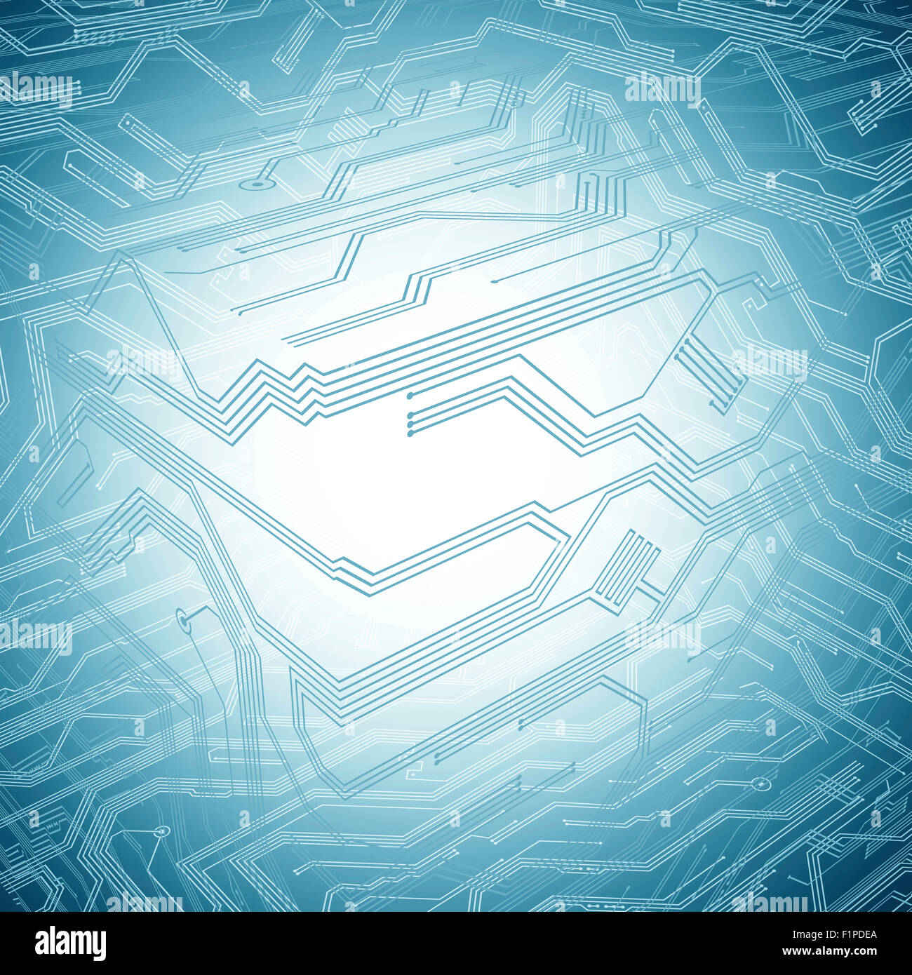 Electronic circuit, computer illustration Stock Photo - Alamy