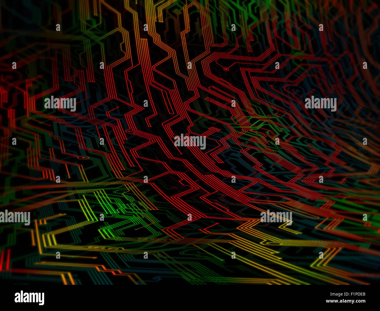 Electronic circuit, computer illustration Stock Photo - Alamy