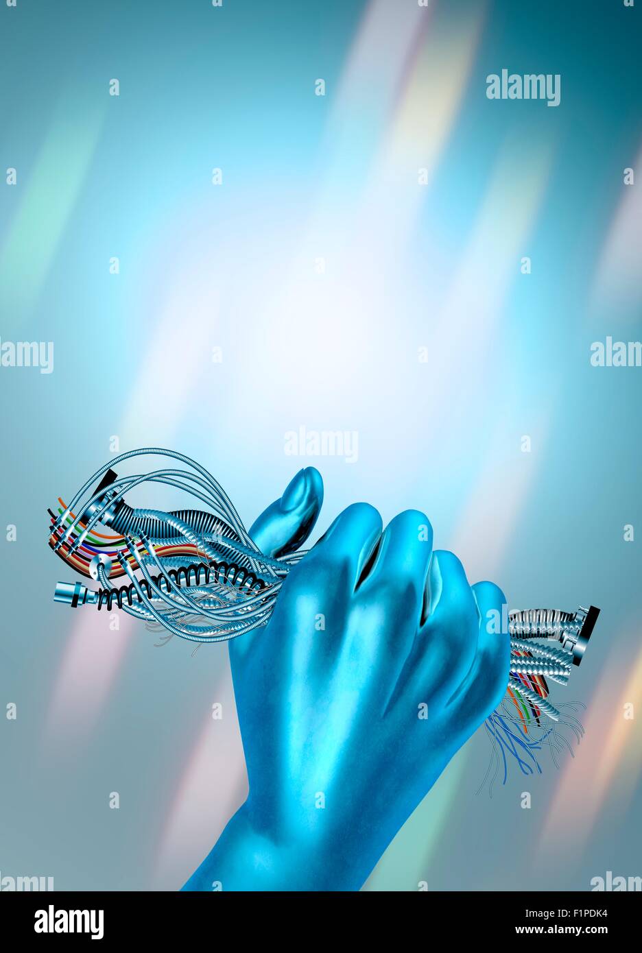 Hand holding wires hi-res stock photography and images - Alamy