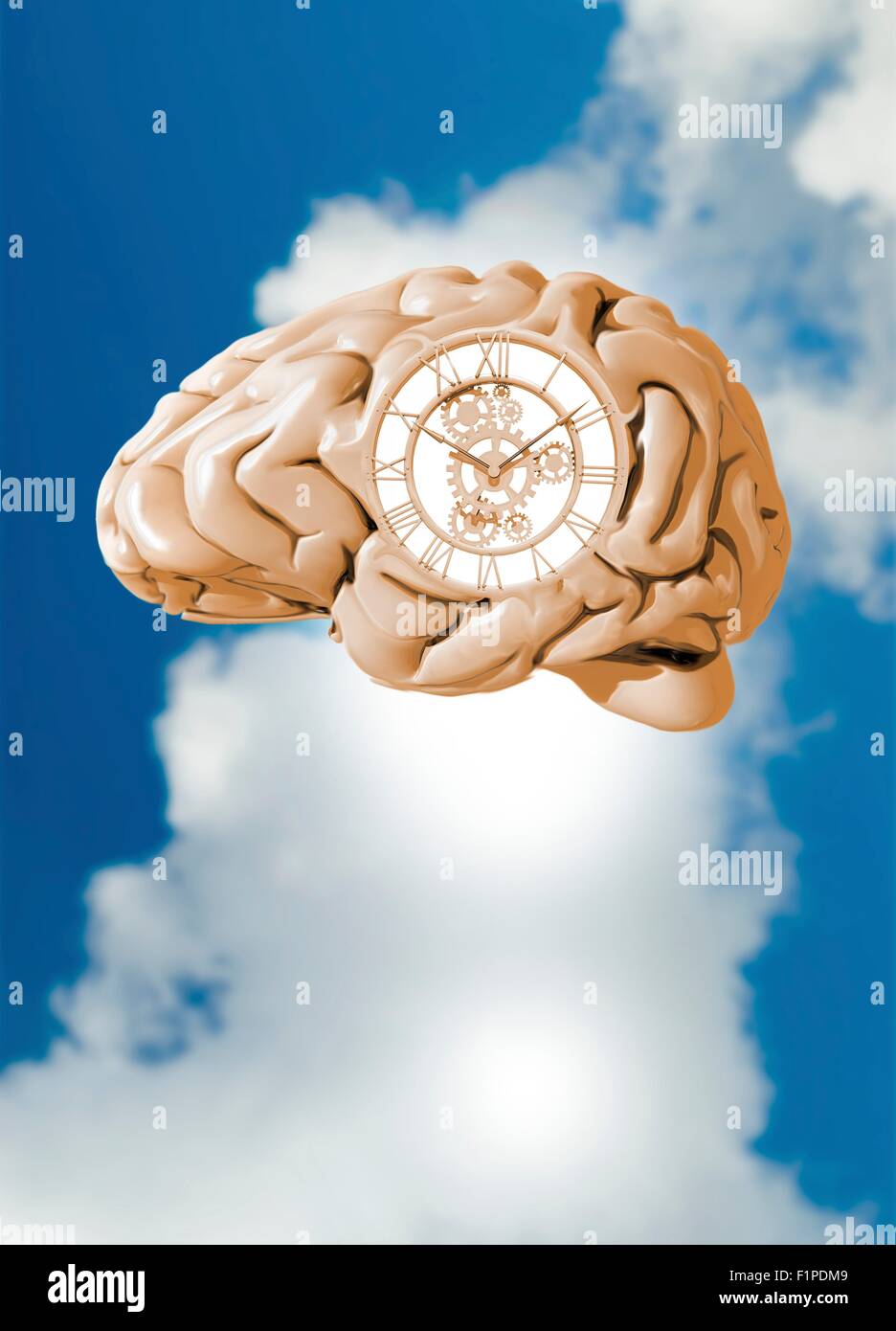 Clockwork brain, computer illustration Stock Photo - Alamy