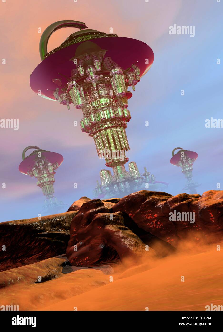Alien planet city hi-res stock photography and images - Alamy