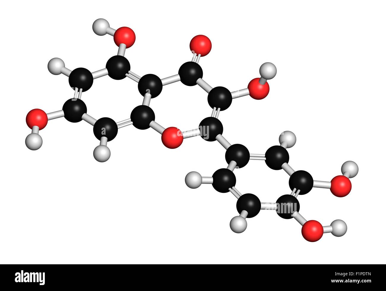 Quercetin molecular model flavonoid chemical Cut Out Stock Images ...