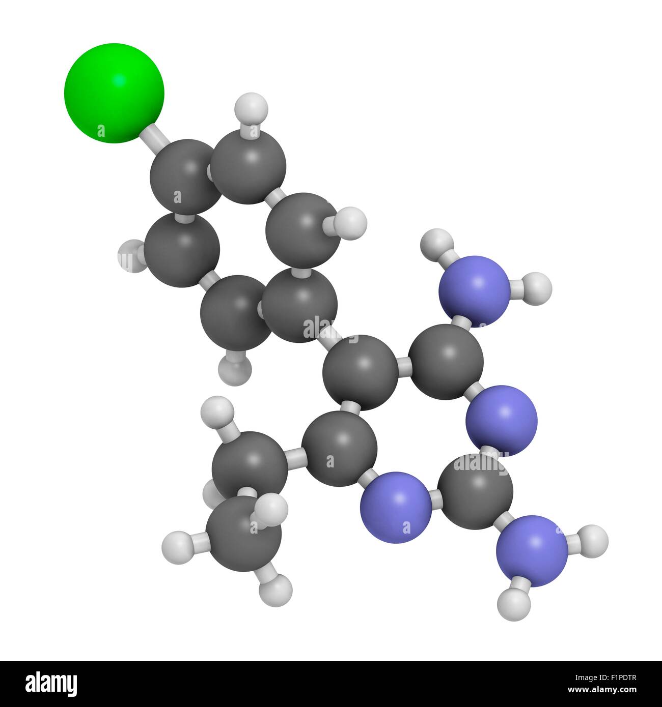 Pyrimethamine malaria drug molecule Also used as an antiprotozoal drug ...