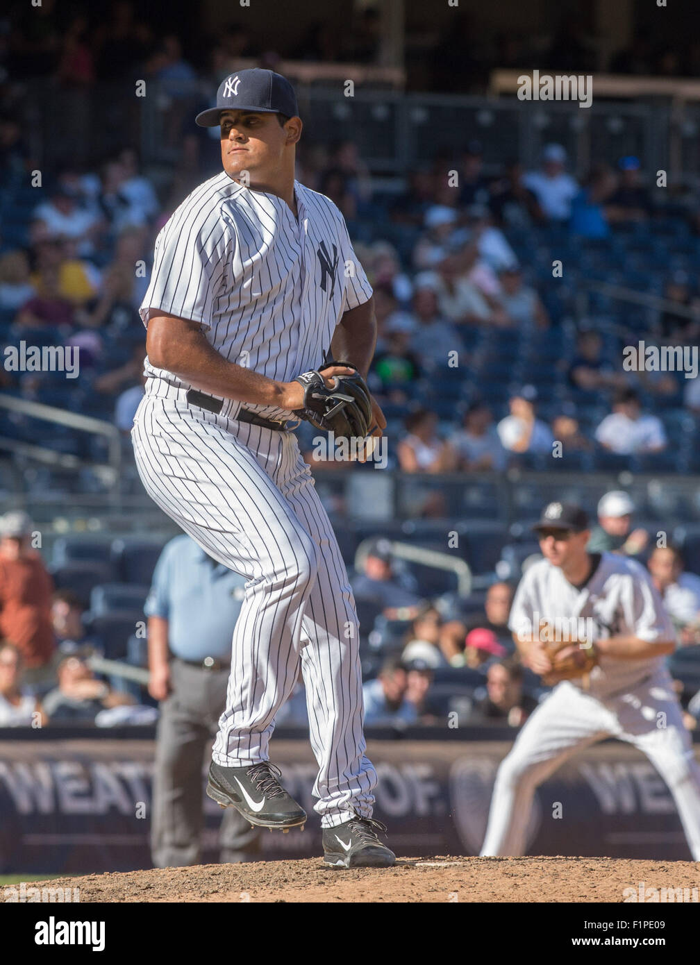 New York, New York, USA. 5th Sep, 2015. Yankees' JAMES PAZOS in the 9th ...