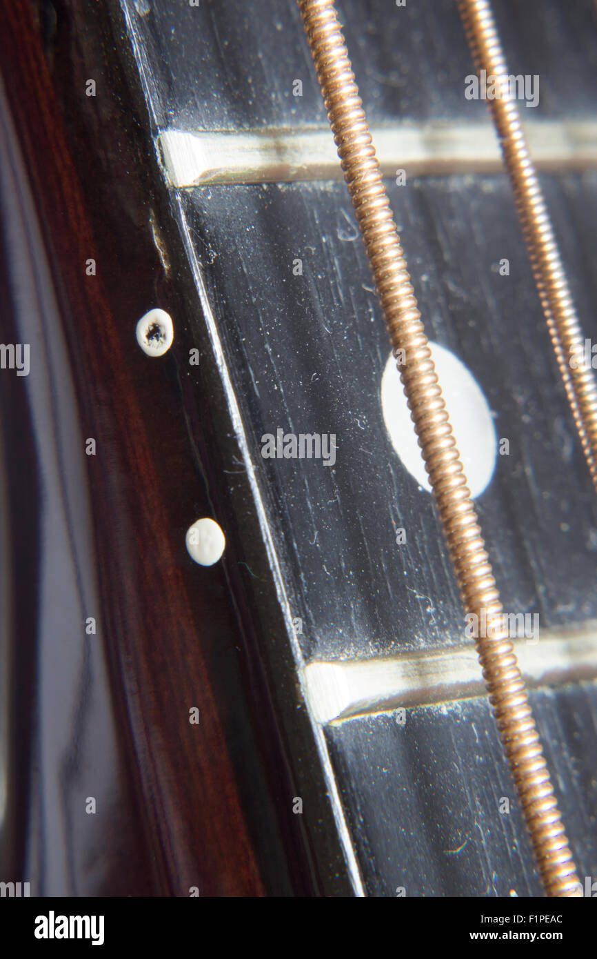 Guitar neck marker Stock Photo - Alamy