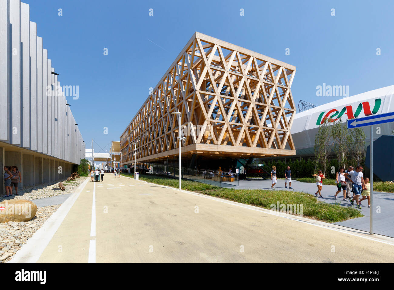 Milan, Italy, 12 August 2015: Detail of Chile pavilion at the ...