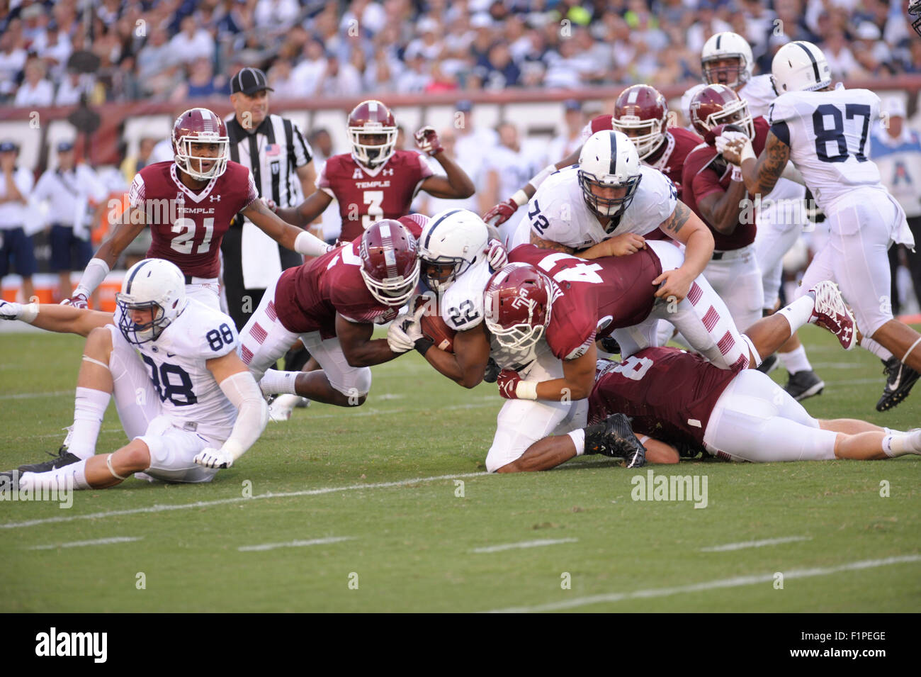 Philadelphia, Pennsylvania, USA. 5th Sep, 2015. Penn State's RB, AKEEL ...