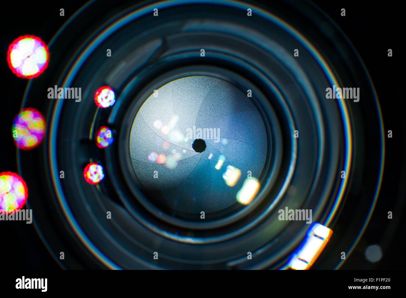 Lens Iris Closeup. Photography Theme. SLR Lens Interior Glasses and ...