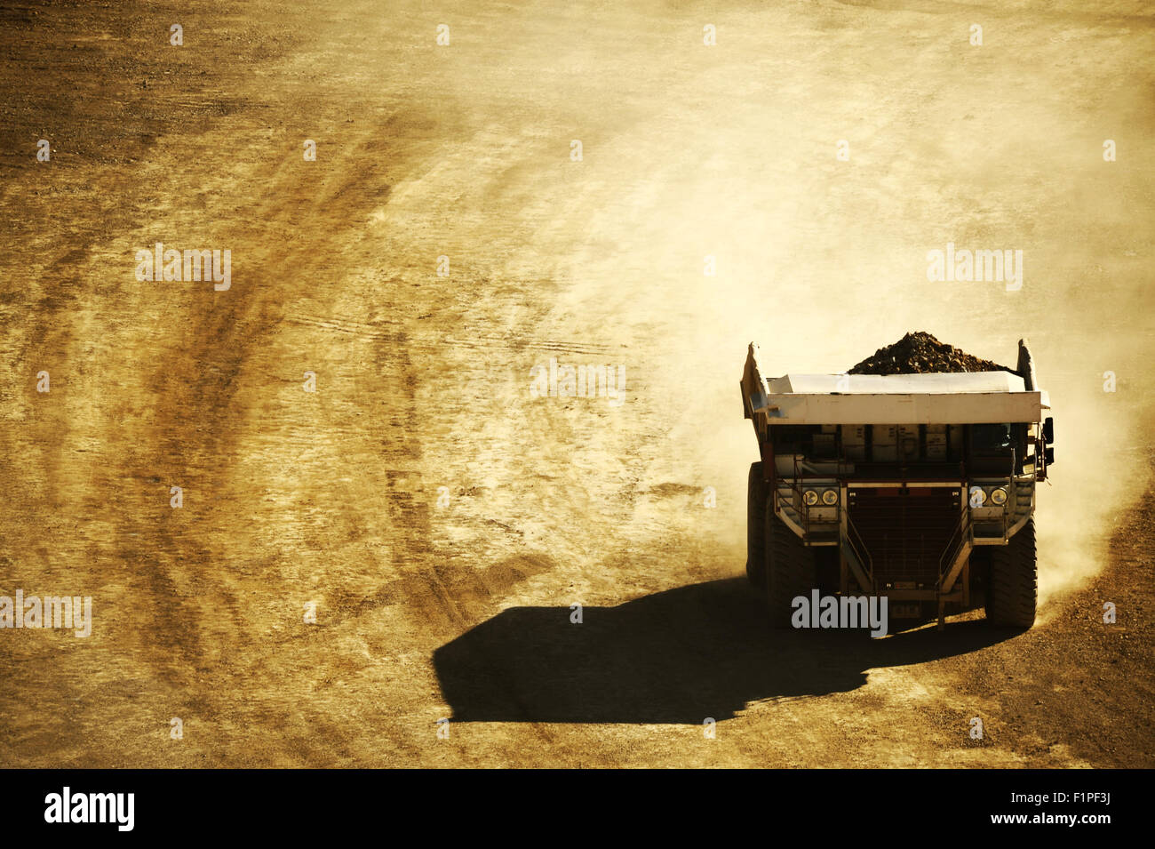 Huge Dump Truck in the Mining Area Stock Photo - Alamy