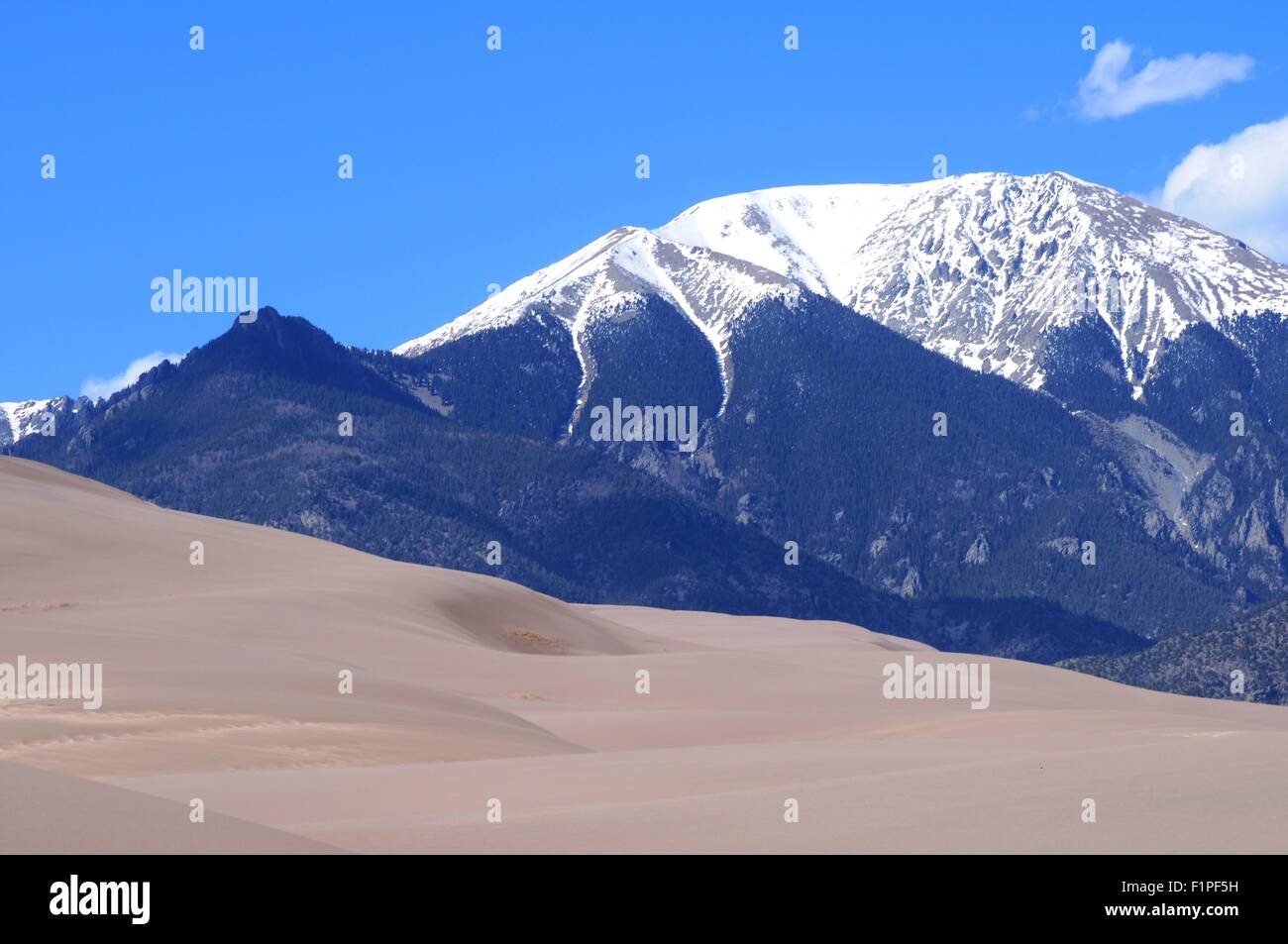 Colorado Landscape. Great Sand Dunes National Park and Rocky Mountains ...