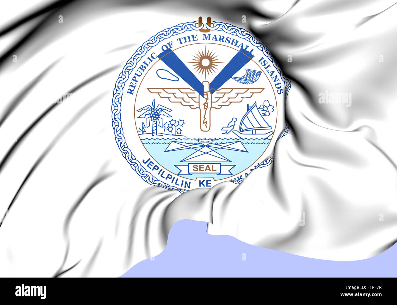 Republic of the Marshall Islands Seal. Close Up Stock Photo - Alamy