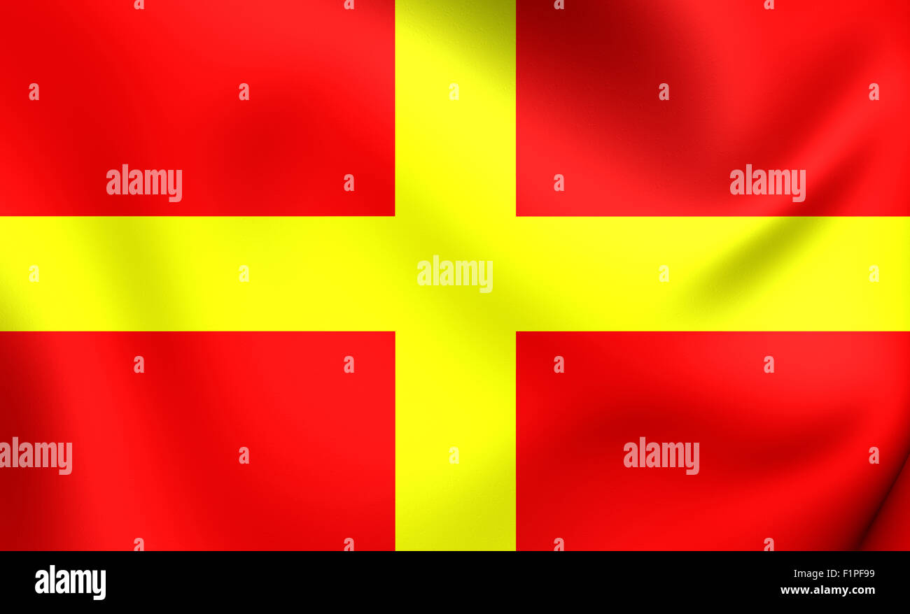 3D Flag of the Messina, Italy. Close Up Stock Photo - Alamy