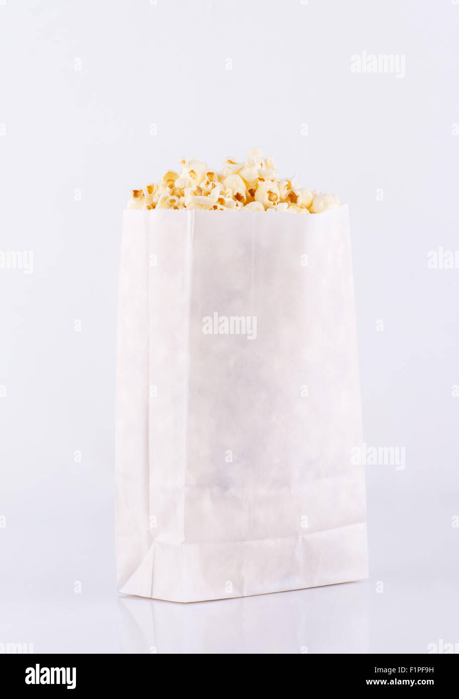 Popcorn bag isolated on white background Stock Photo - Alamy