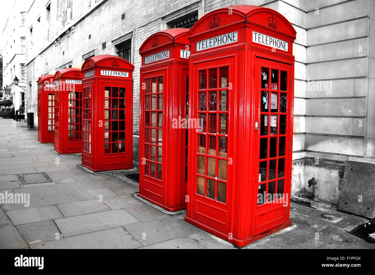 London Black And White Red Telephone