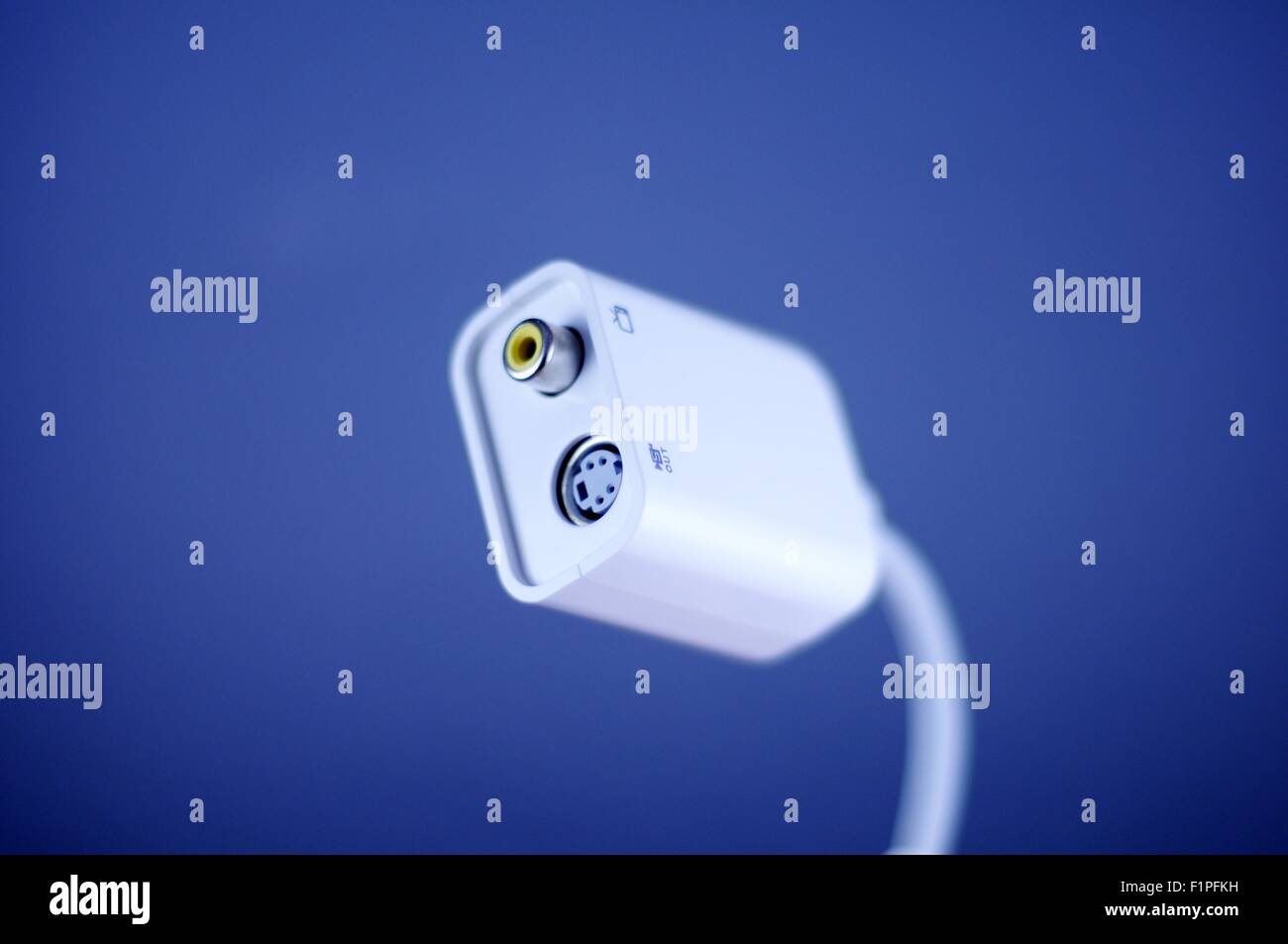 S-Video Composite Video Switcher. White Computer Video Cable with S ...