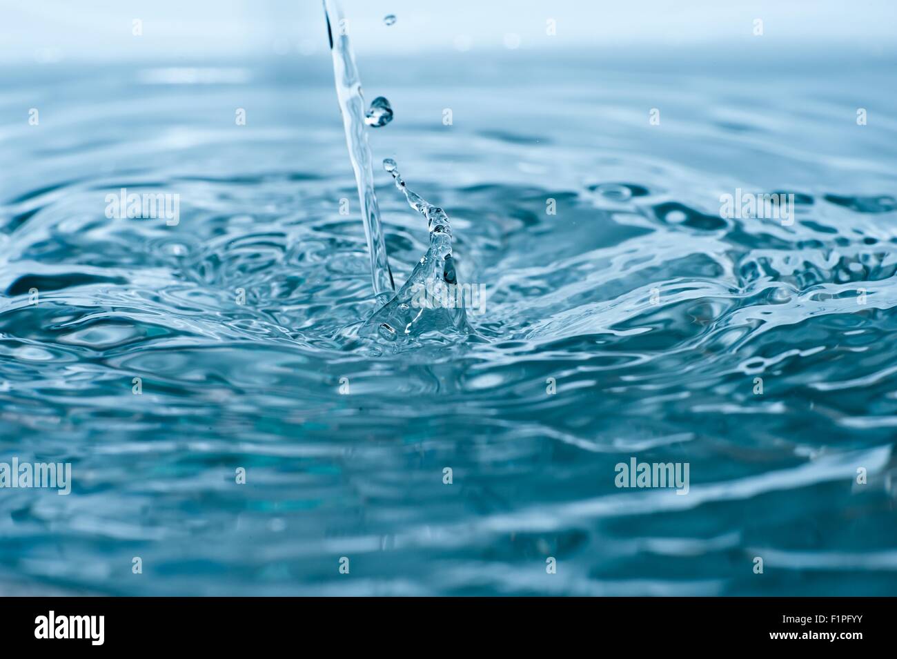 Water Flow Macro Photo. Crystal Clear Water Background. Horizontal ...
