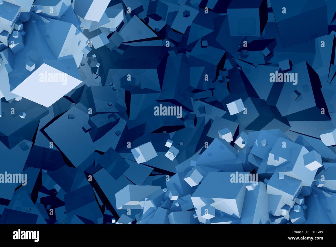 Chaotic Cubes Abstract Background Illustration Stock Photo - Alamy