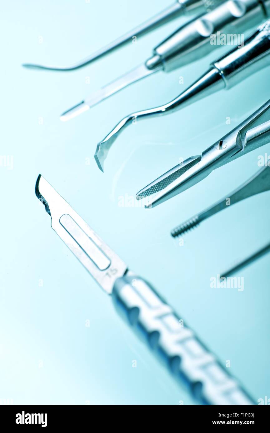 Dentist Equipment Included Small Scalpel. Dental Equipment Vertical ...