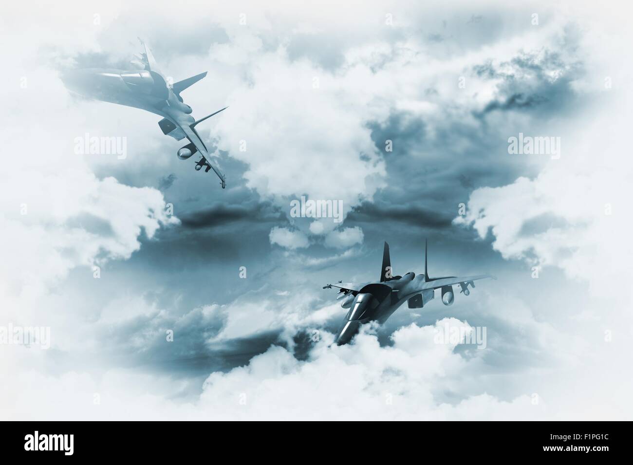 Jets Background. Two Fighter Jets in Mission. Great as Background for ...