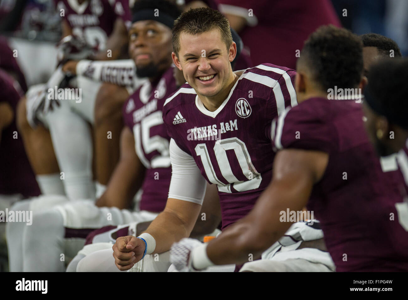 Houston, TX, USA. 5th Sep, 2015. Texas A&M Aggies quarterback Kyle ...