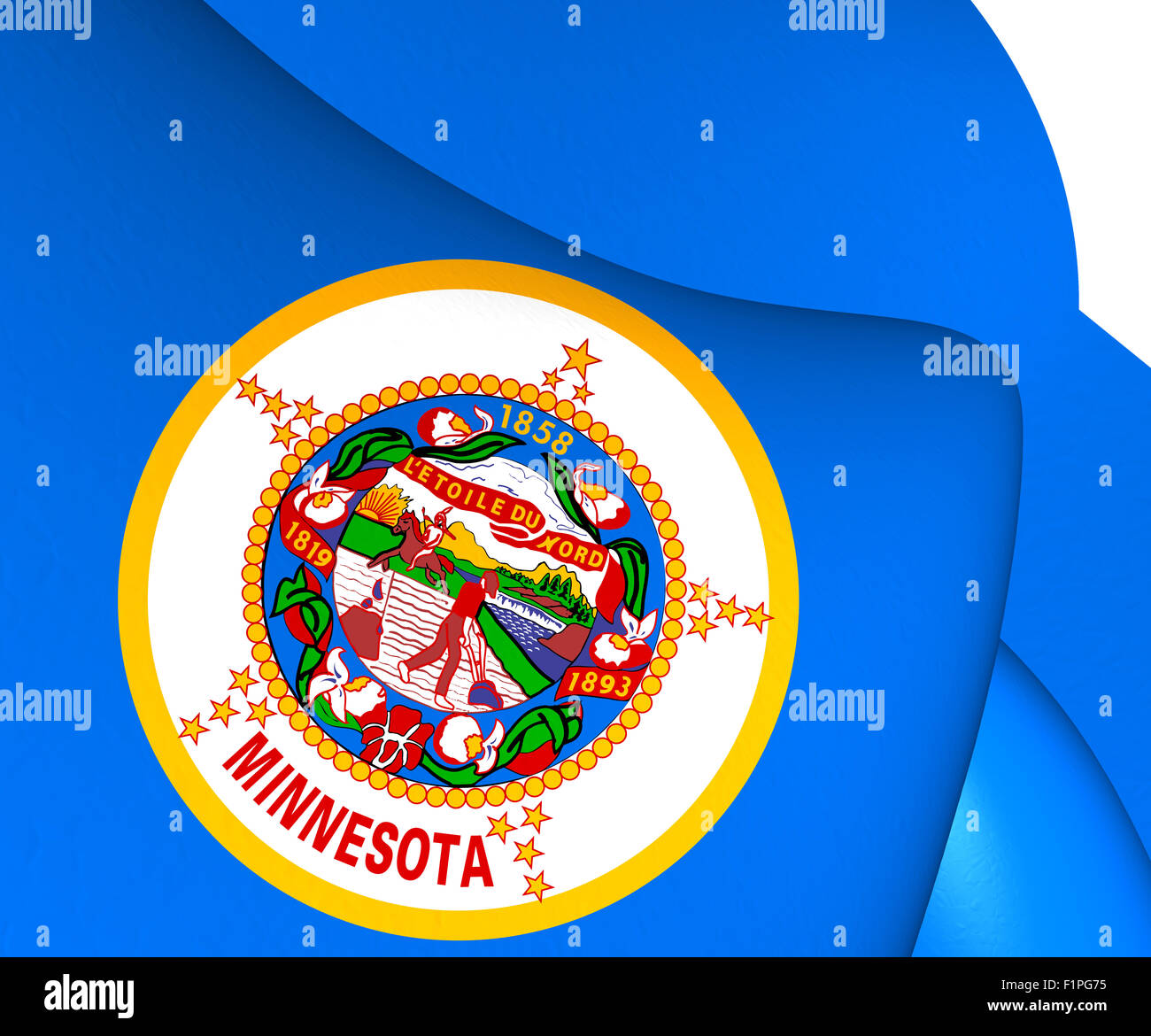 Flag of Minnesota, USA. Close Up Stock Photo - Alamy