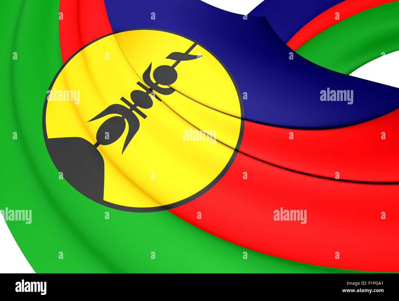 Flag of New Caledonia. Close Up Stock Photo - Alamy