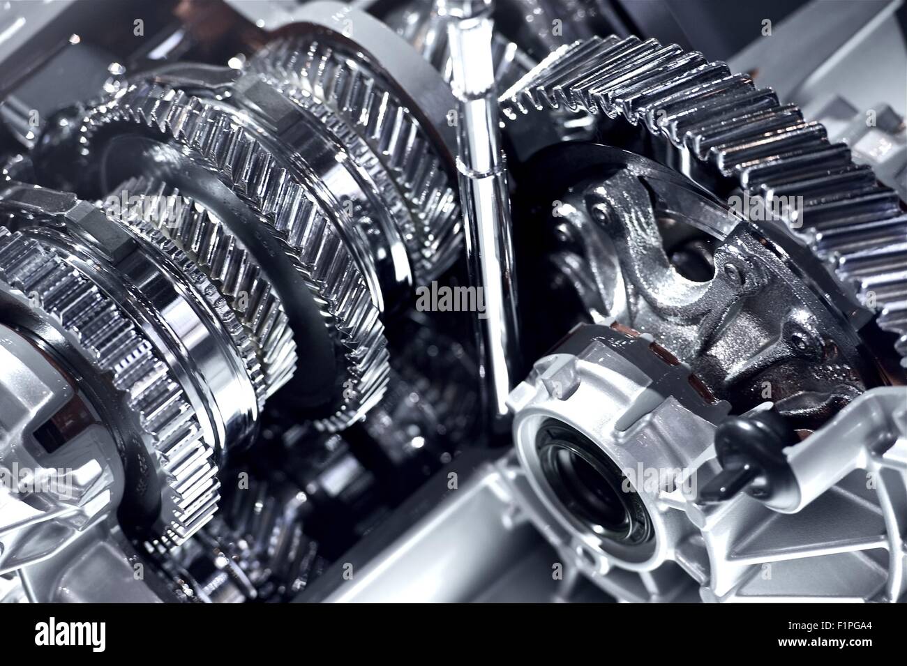 Automatic Transmission Chromed Gears - Closeup Horizontal Photography ...