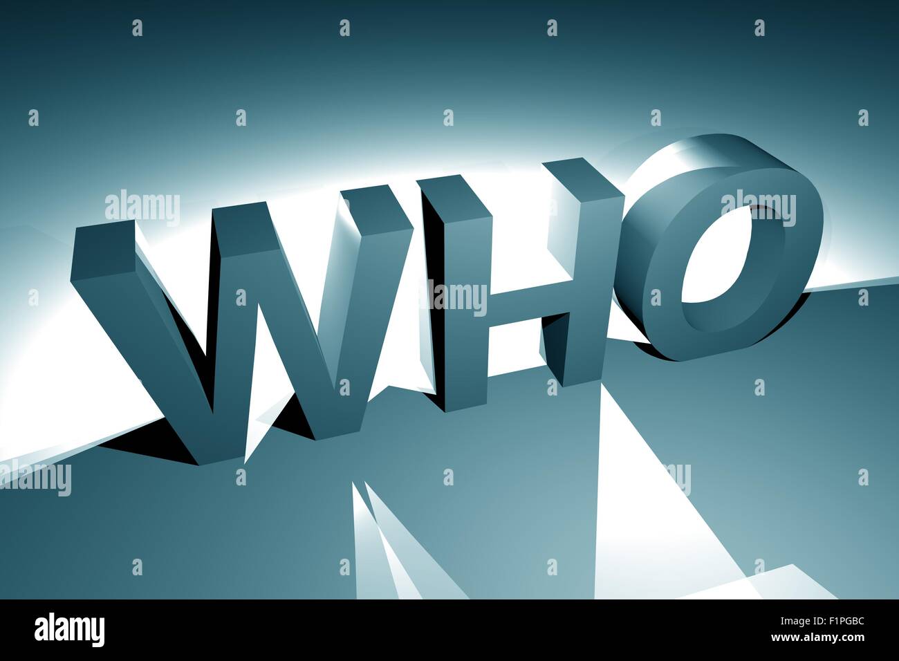 3D Who - 3D Letters Blue Tone. 3D Rendered Illustration. WHO Also As ...