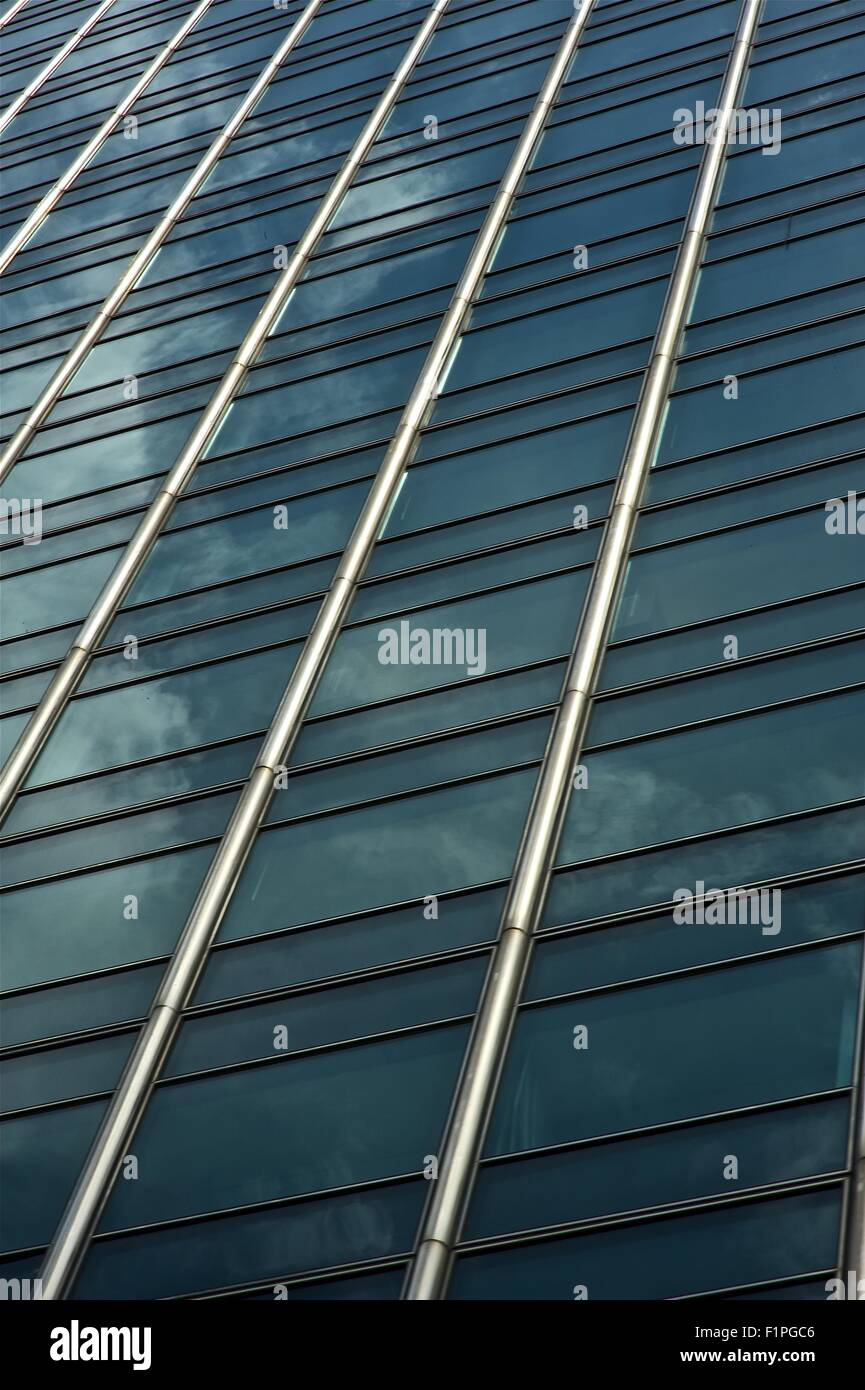 Glass Wall of the Skyscraper. Modern Glassy Architecture Stock Photo ...
