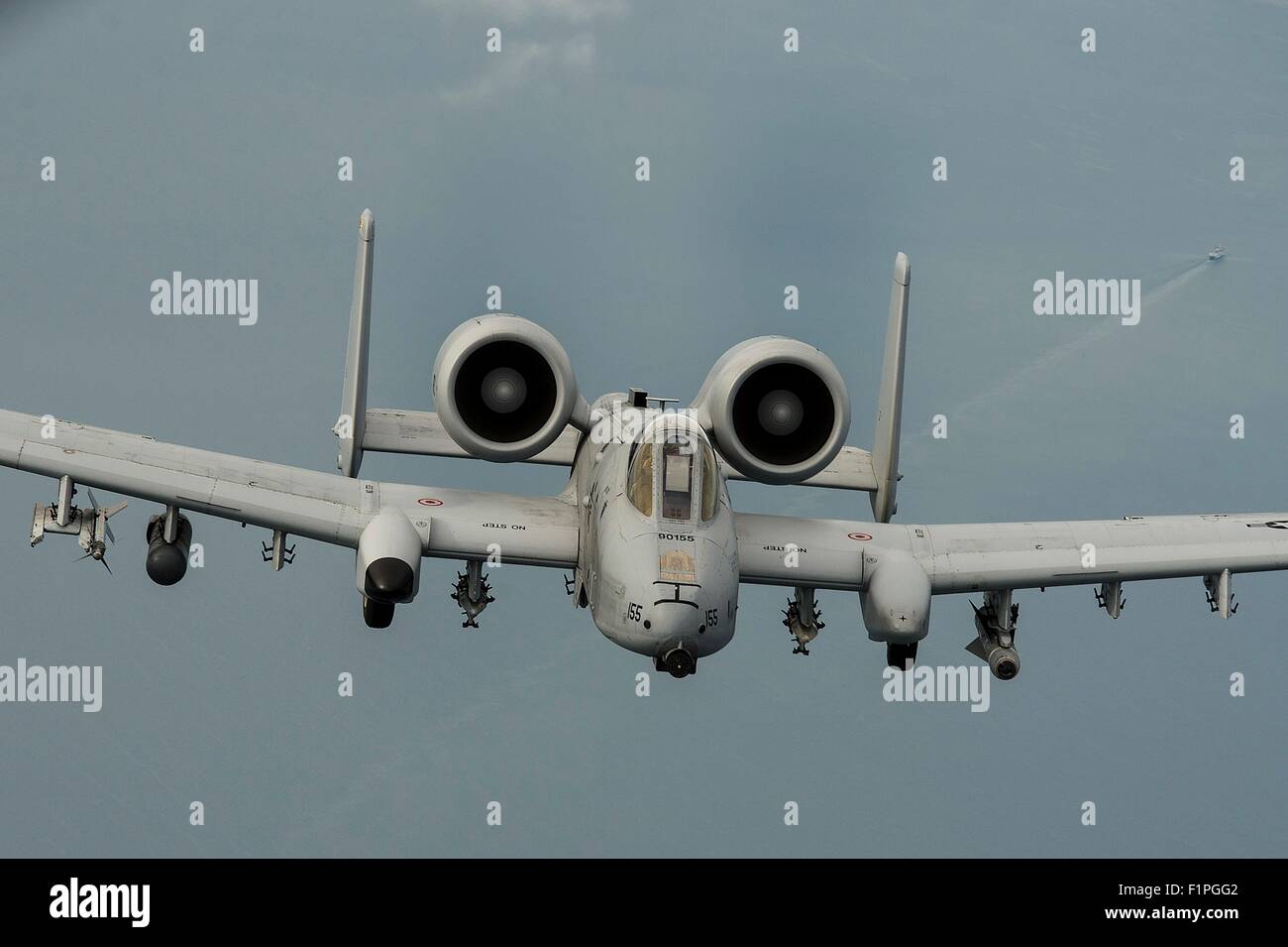 A U.S. Air Force A-10 Thunderbolt ground attack aircraft takes fly over ...