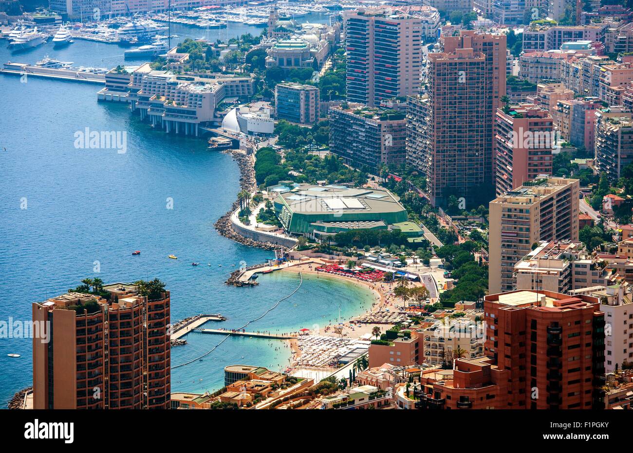 Summer in Monte Carlo Aerial View. Monte Carlo, Monaco, Europe Stock ...