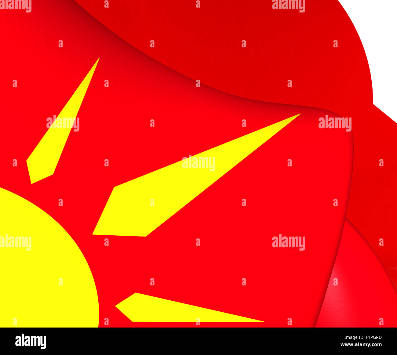 Flag of Novo Selo, Macedonia. Close Up Stock Photo - Alamy