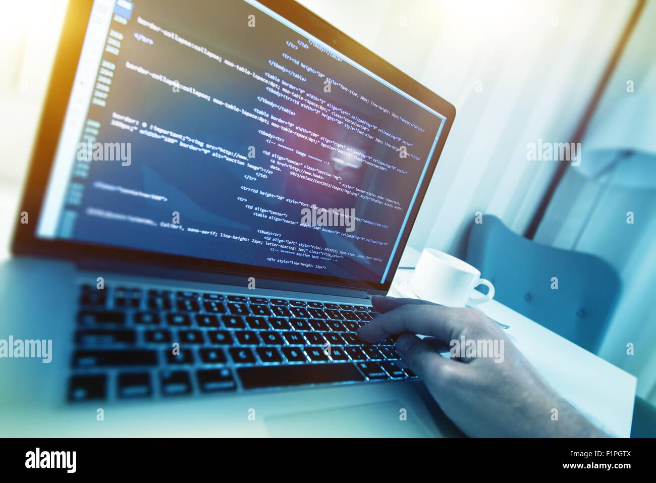 Modern Website Building Concept Photo. Working Web Programmer. Website ...
