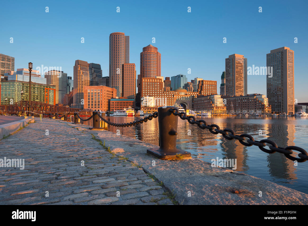 FAN PIER HARBORWALK ROWES WHARF DOWNTOWN SKYLINE INNER HARBOR SOUTH ...