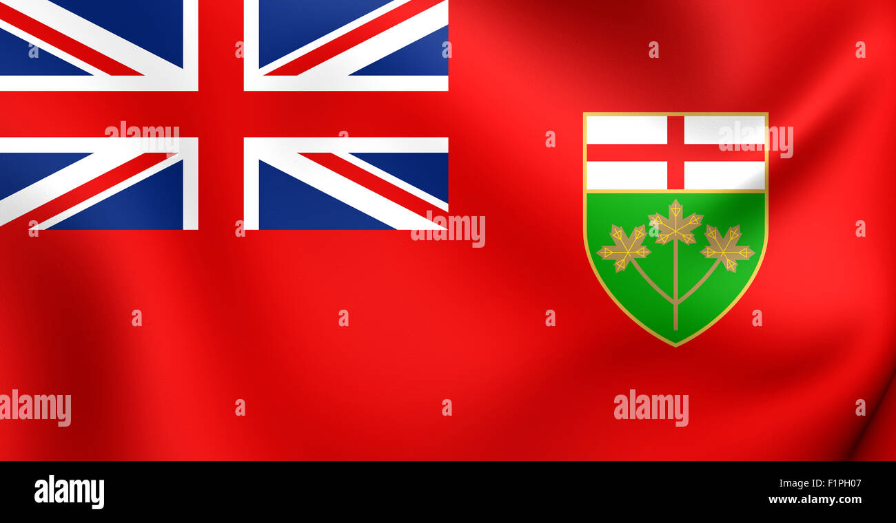 Flag of Ontario, Canada. Close Up Stock Photo - Alamy