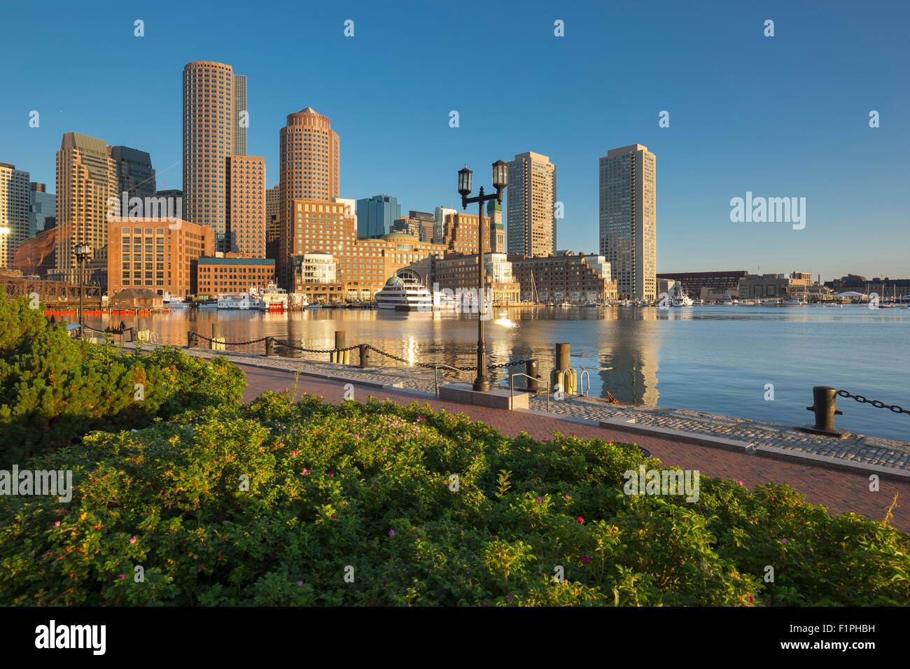 FAN PIER HARBORWALK ROWES WHARF DOWNTOWN SKYLINE INNER HARBOR SOUTH ...