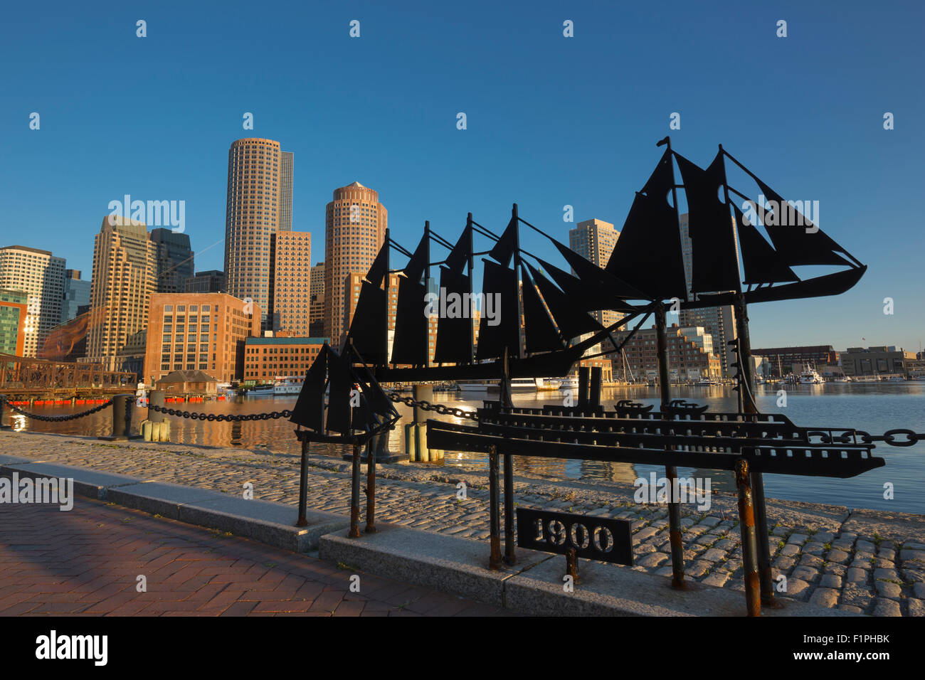 HISTORIC SHIP SCULPTURES FAN PIER HARBORWALK ROWES WHARF DOWNTOWN ...