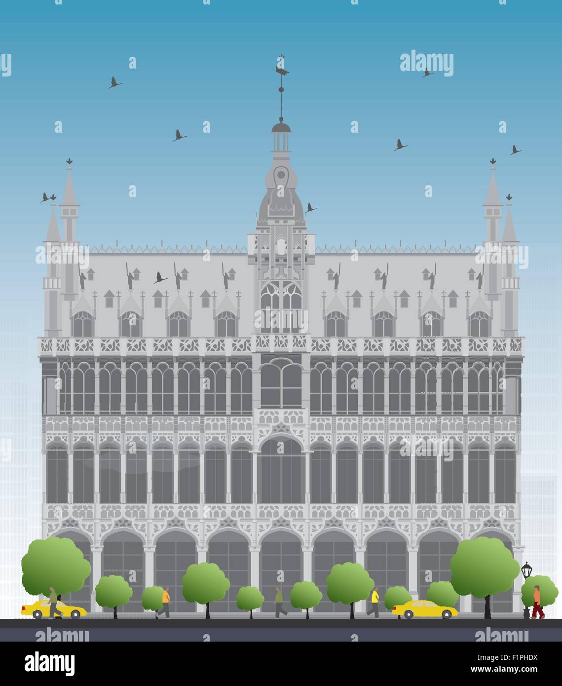 Old historical house on Stock Vector Images - Alamy