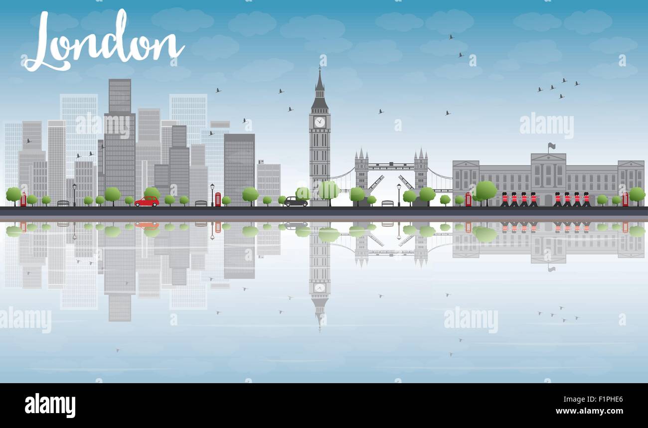 London skyline illustration hi-res stock photography and images - Alamy
