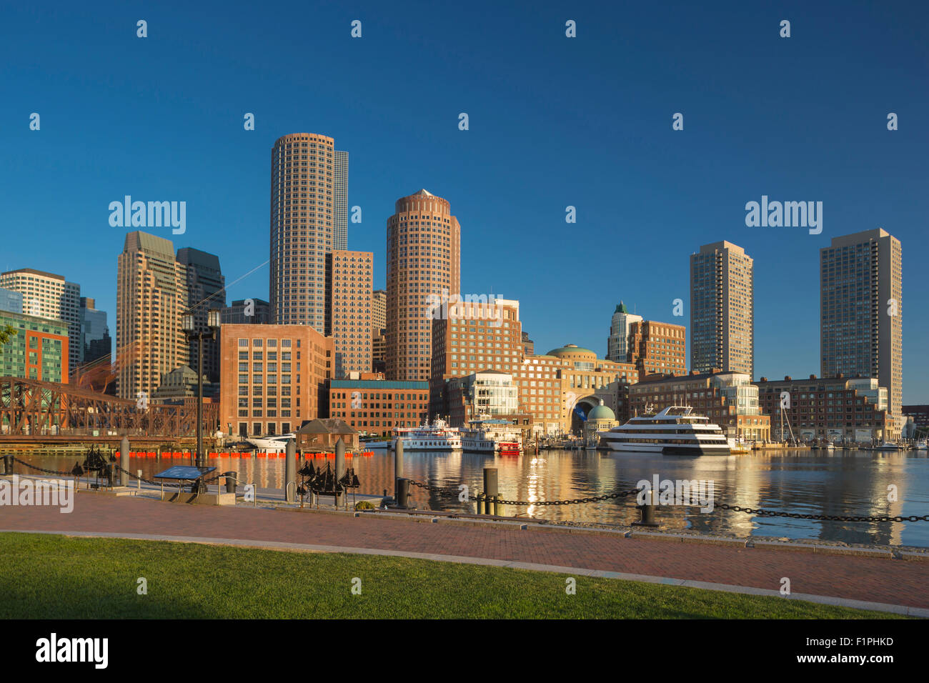FAN PIER HARBORWALK ROWES WHARF DOWNTOWN SKYLINE INNER HARBOR SOUTH ...