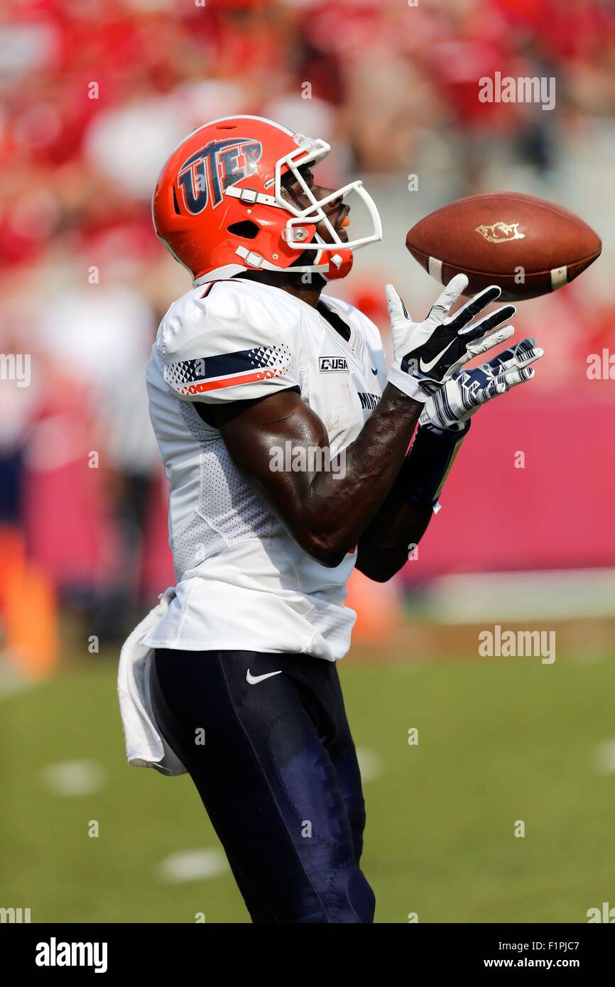 Sep, 2015: Miners kick off return man Donovan Walker #7 looks in the ...