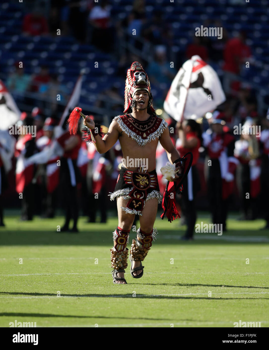 San Diego, CA. 5th Sep, 2015. San Diego State University Aztecs mascot ...