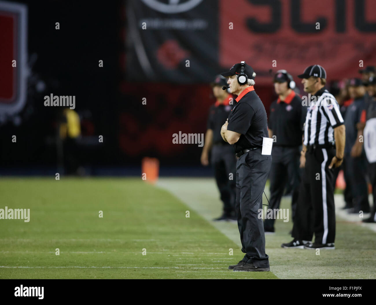 San Diego, CA. 5th Sep, 2015. San Diego State University Head Coach ...