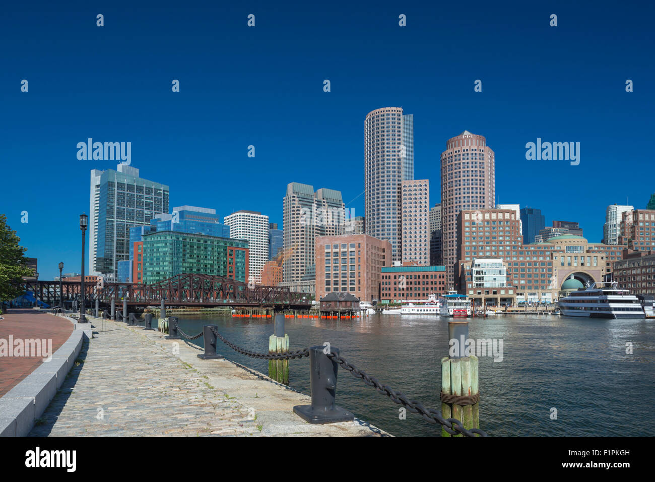FAN PIER HARBORWALK ROWES WHARF DOWNTOWN SKYLINE INNER HARBOR SOUTH ...