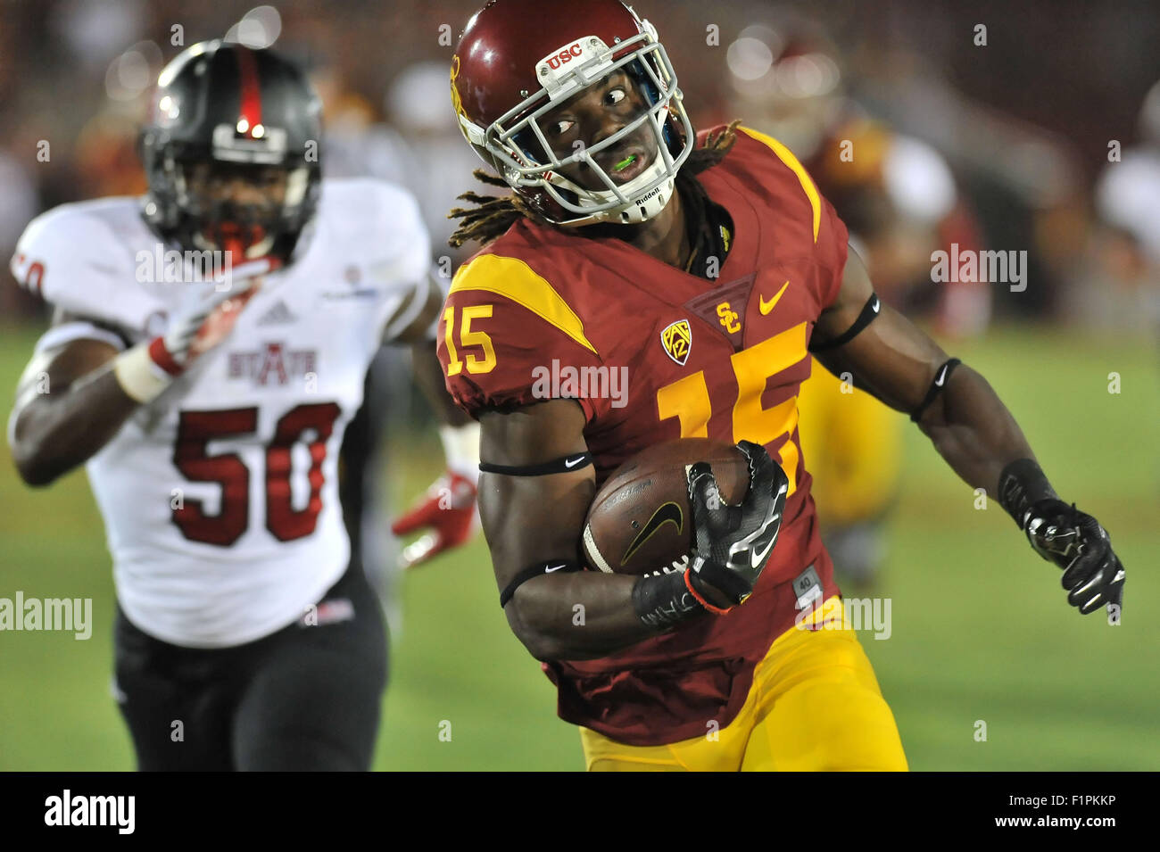 Los Angeles, CA, USA. 5th Sep, 2015. USC Trojans wide receiver Isaac ...