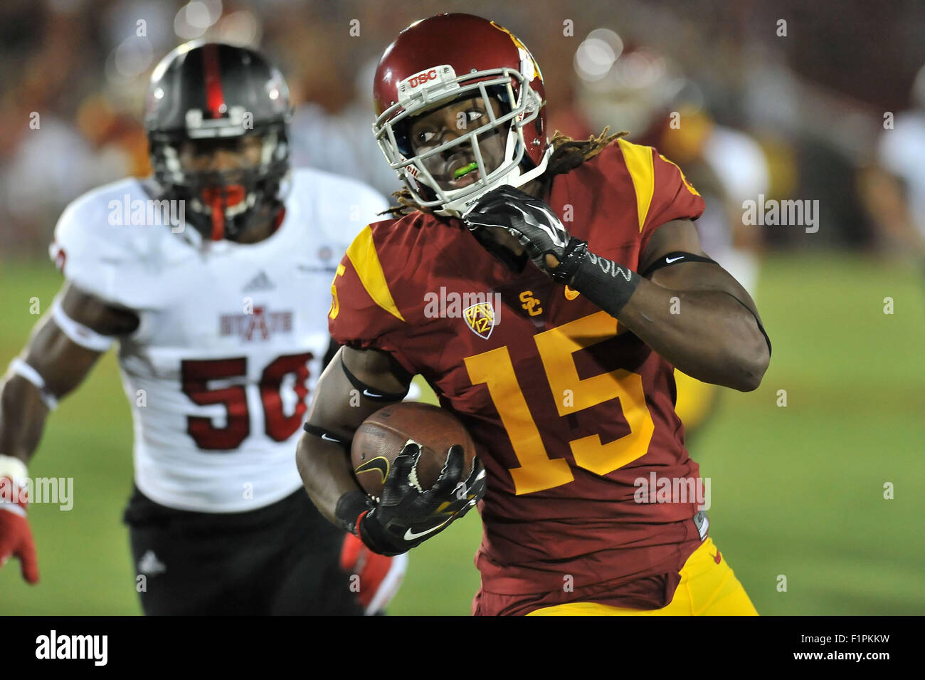 Los Angeles, CA, USA. 5th Sep, 2015. USC Trojans wide receiver Isaac ...
