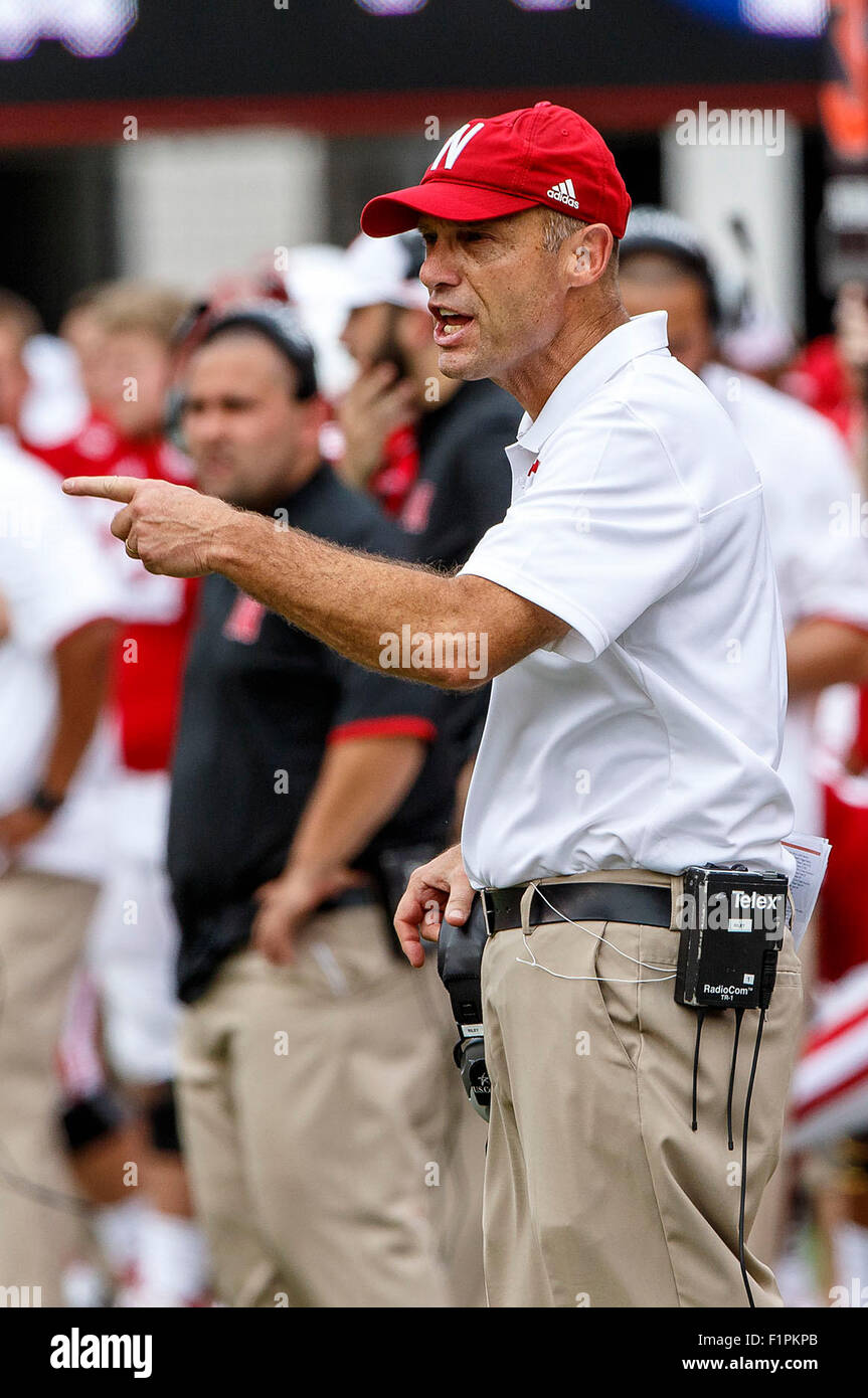 Lincoln, NE. USA. 05th Sep, 2015. Nebraska Cornhuskers head coach Mike ...