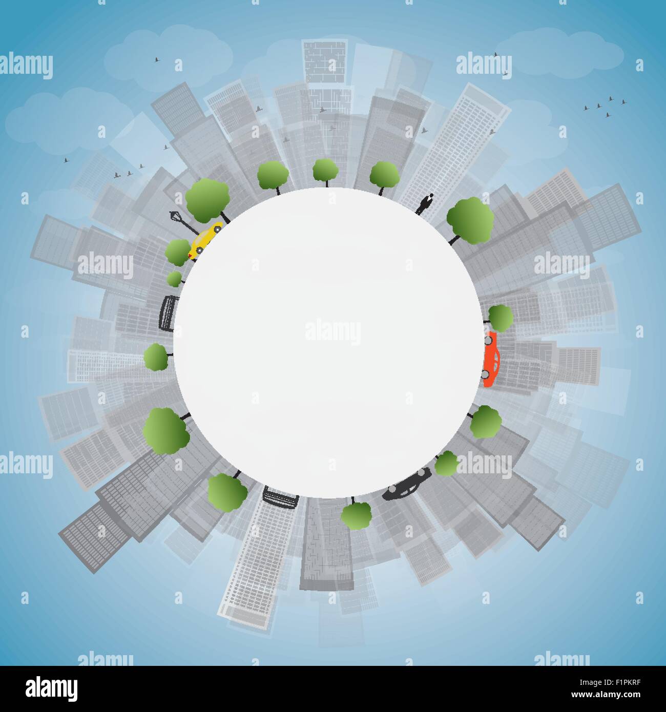 Blue city building on Stock Vector Images - Alamy