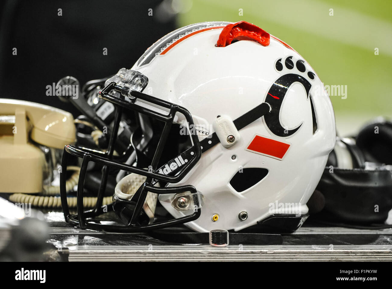 Cincinnati Bearcats helmet in the second half of the game between ...